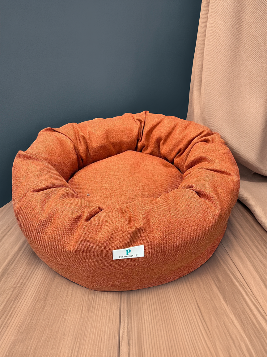 Prestige Nest Round Dog Bed - Rust — Pet Prestige UK